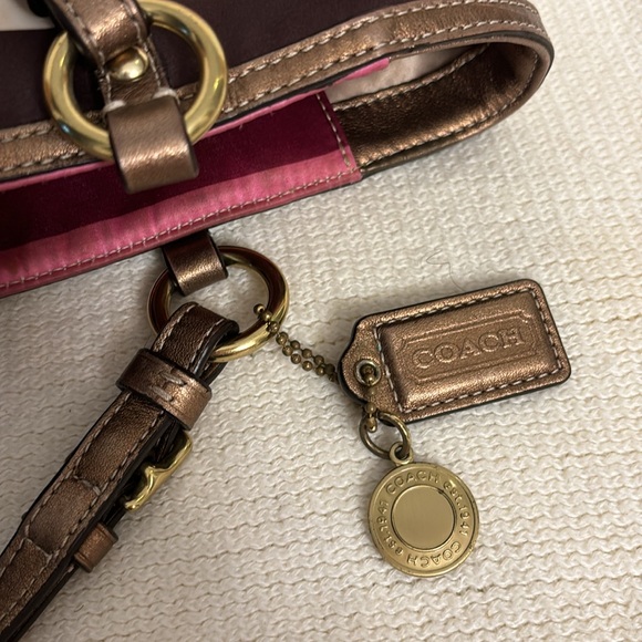 Coach | Bags | Coach Striped Multicolor Handbag | Poshmark